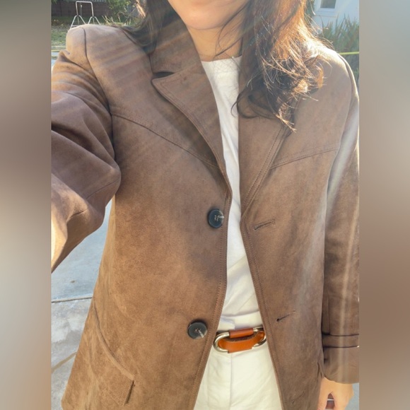 H&M | Jackets & Coats | Hm Brand New Suede Jacket In Xxs | Poshmark